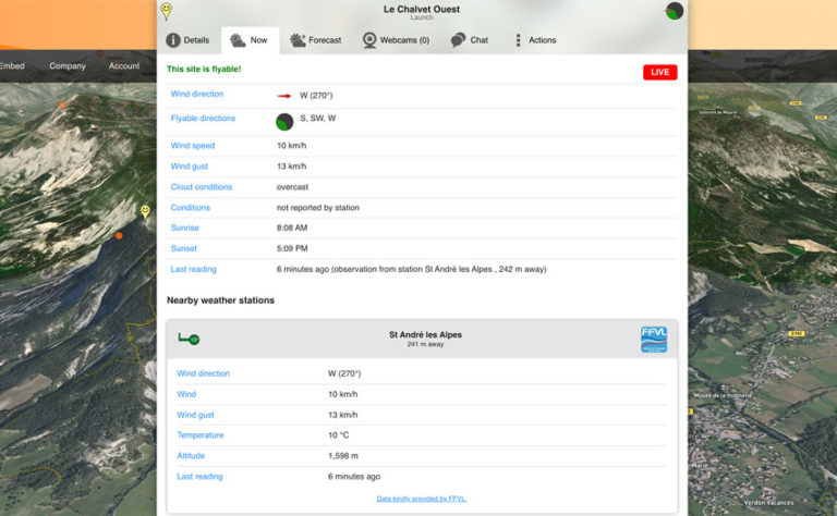 Paragliding Map: 3D maps and Time Travel